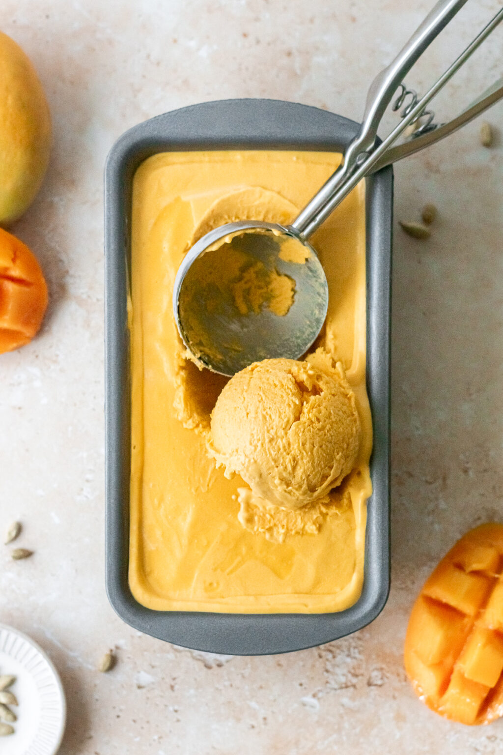 Mango Ice Cream Recipe (no churn!) - Shivani Loves Food